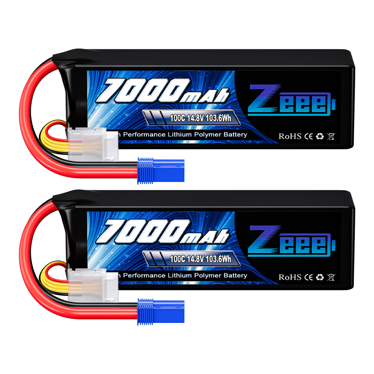 Zeee 4S Lipo Battery 7000mAh 14.8V 100C Soft Case with EC5 Connector C