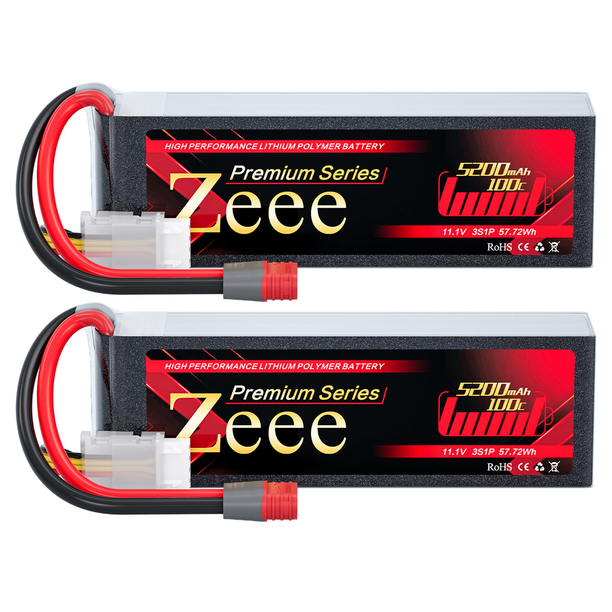 Zeee Premium Series 3S Lipo Battery 5200mAh 11.1V 100C Soft Case with