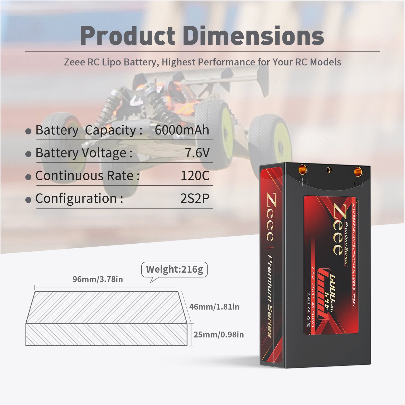 Zeee 2S LiPo Battery