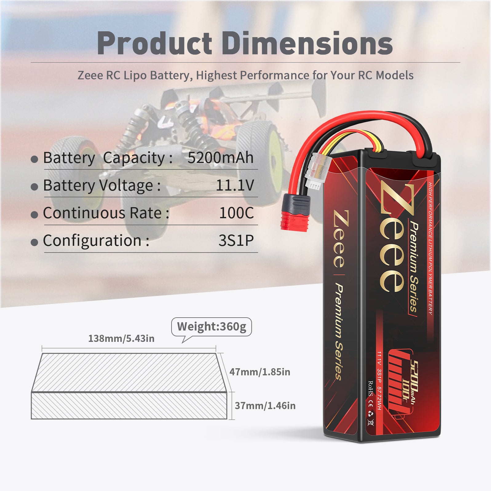 Zeee Premium Series Lipo Battery