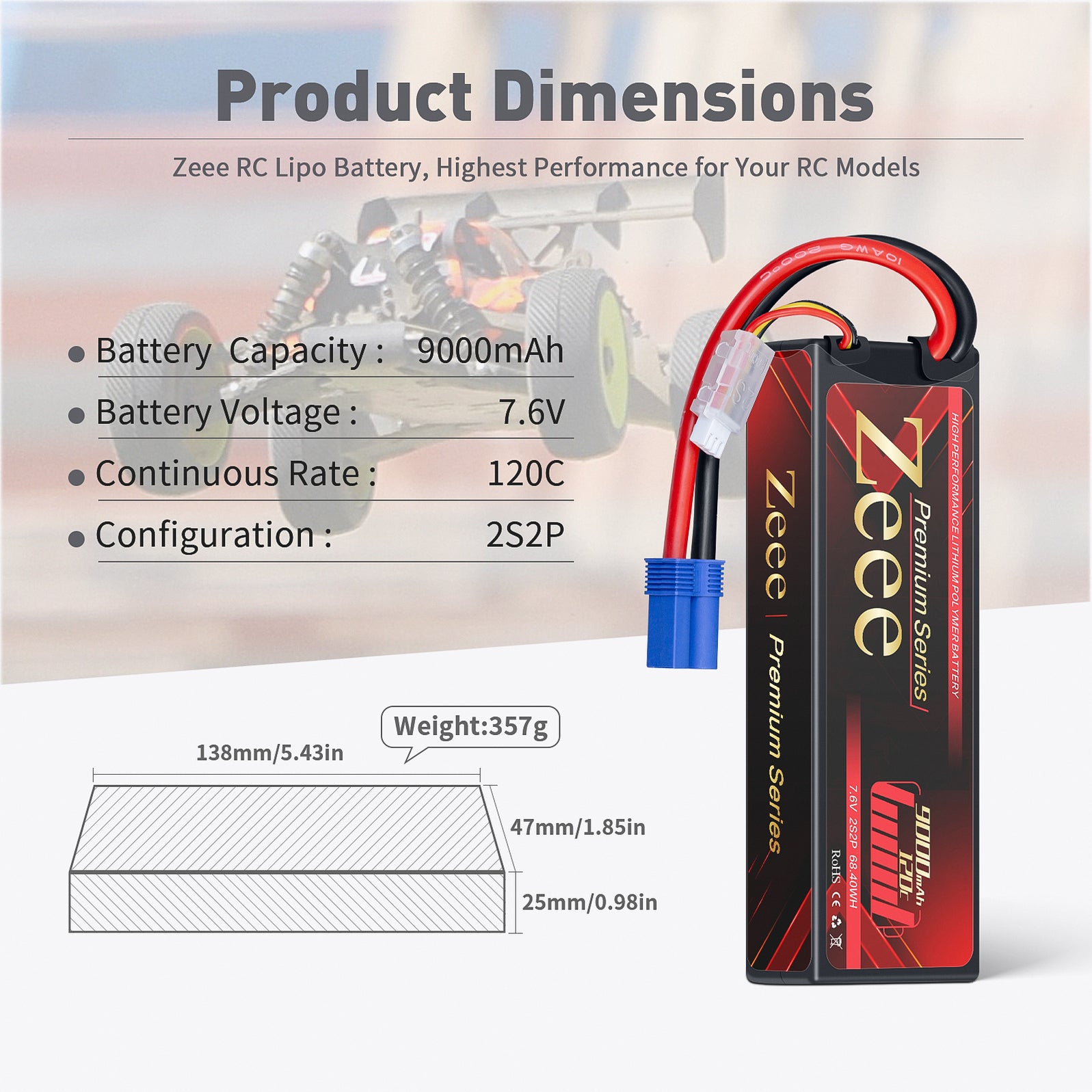 Zeee Premium Series Lipo Battery